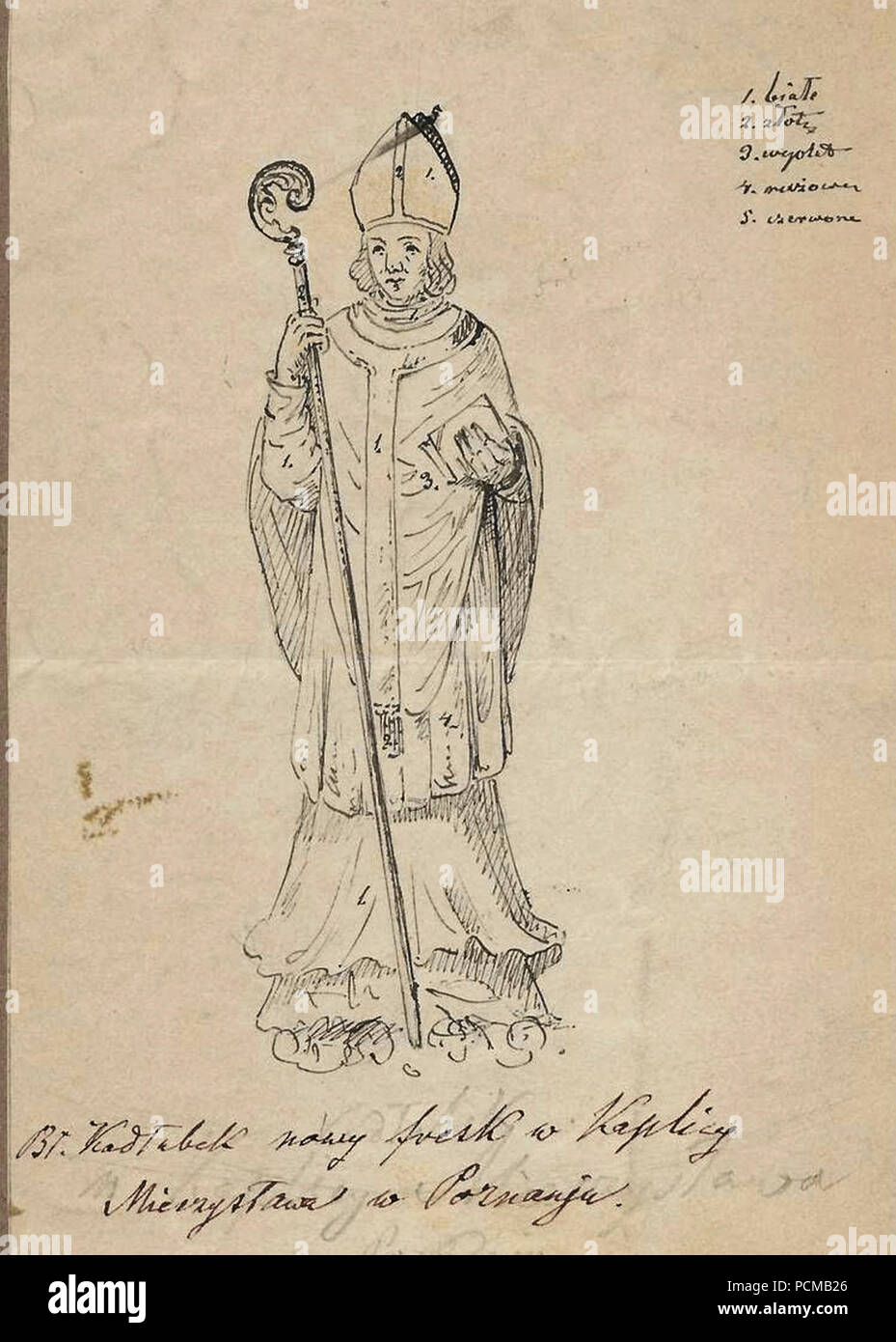 Aleksander Lesser - Wincenty Kadłubek w stroju duchownym Stock Photo ...