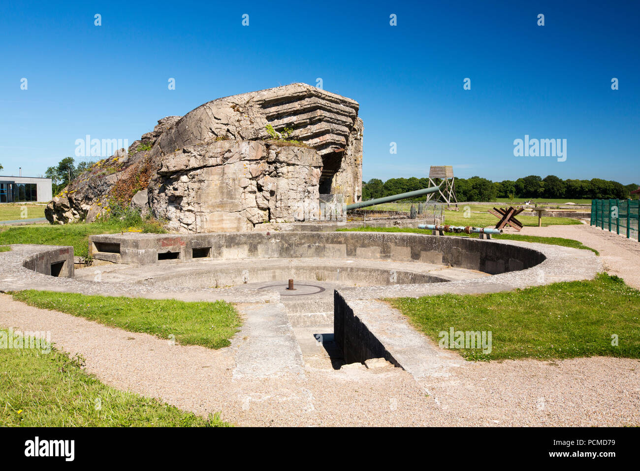 German 2nd world war bunker defences near Quineville, Normandy, France ...