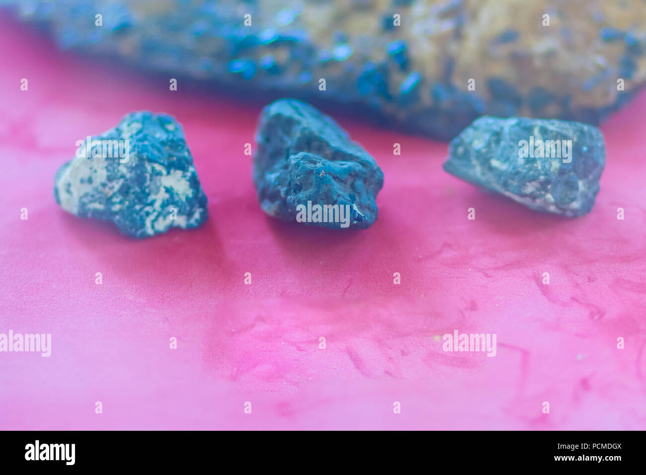 Tin ore in the rock specimen. Natural tin mineral sample for education ...