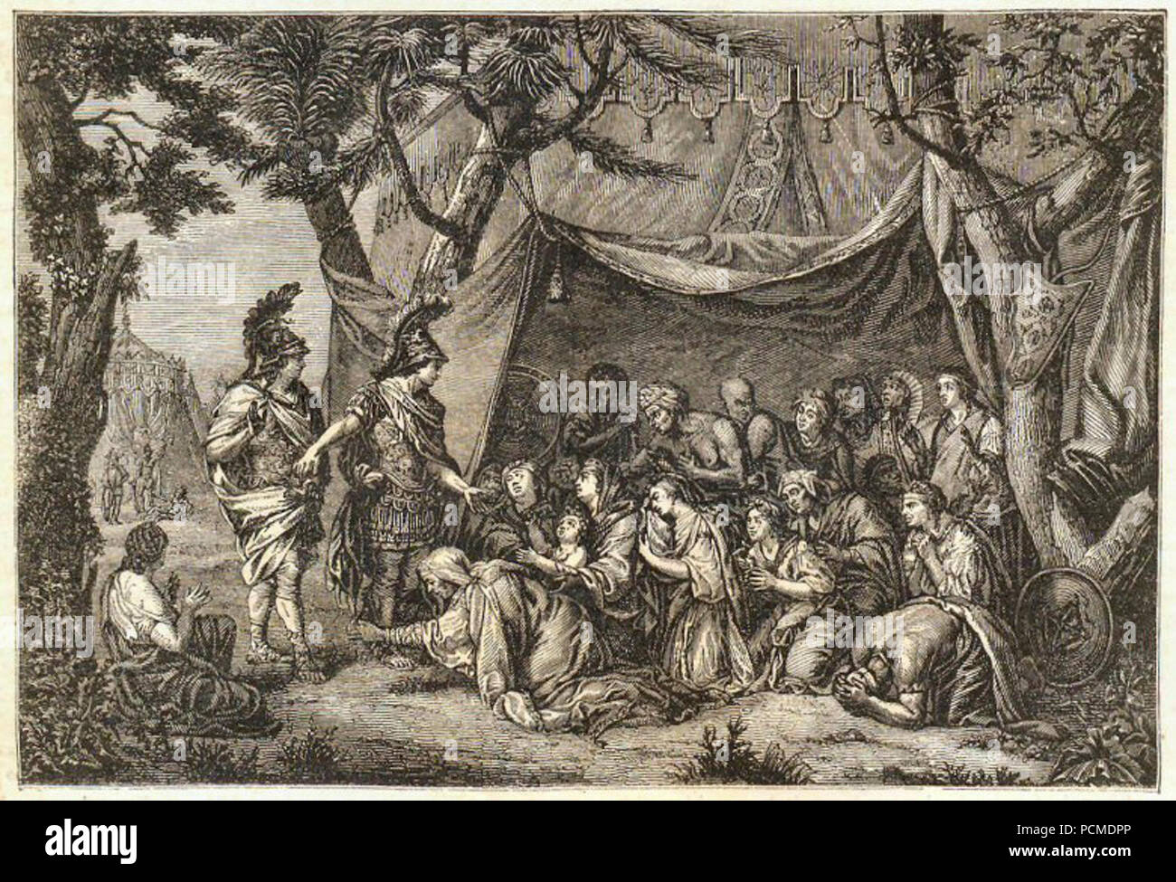 Alexander and Hephaistion visit the family of Darius Stock Photo - Alamy