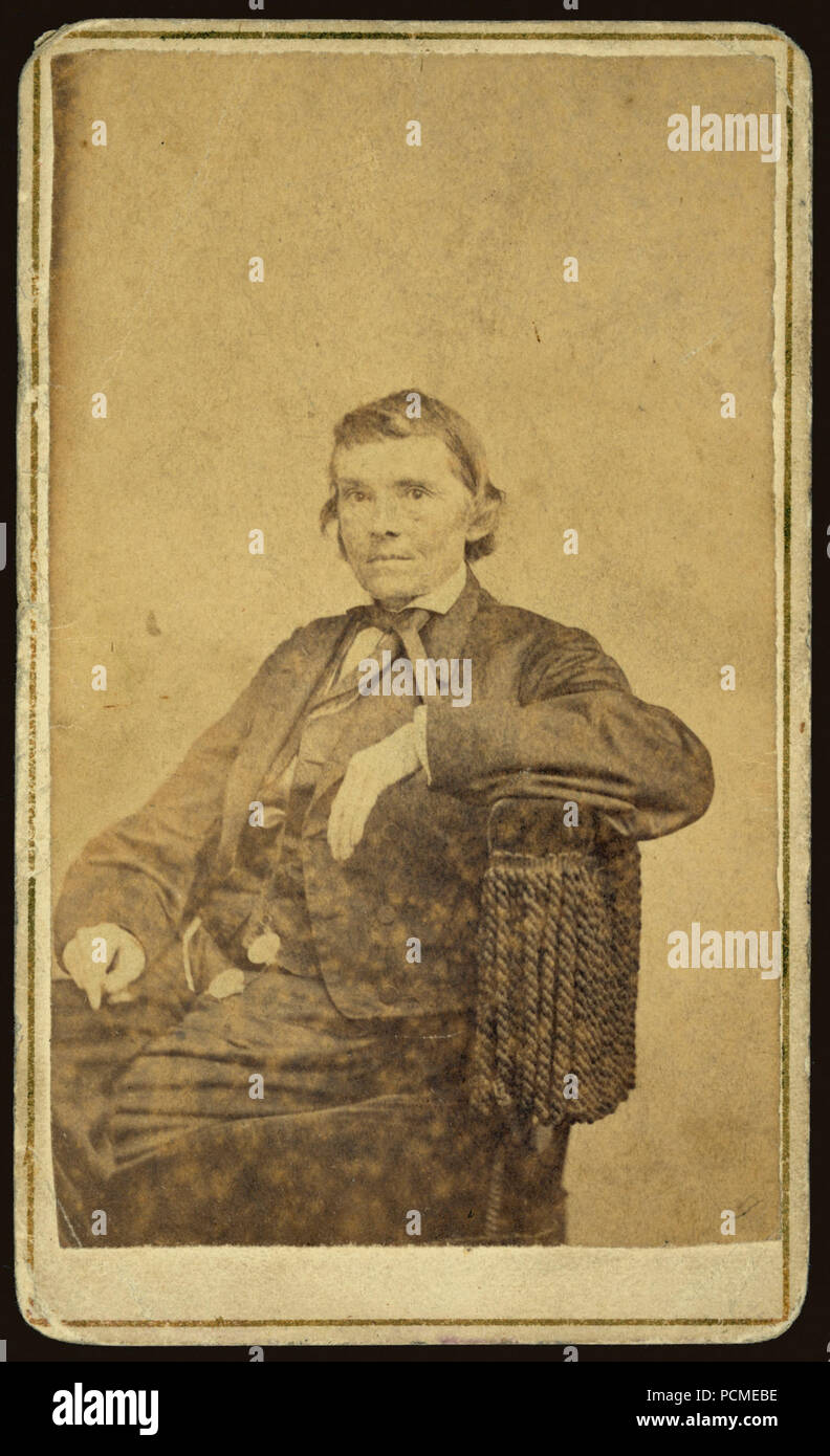 Alexander Hamilton Stephens, half-length studio portrait, sitting Stock ...