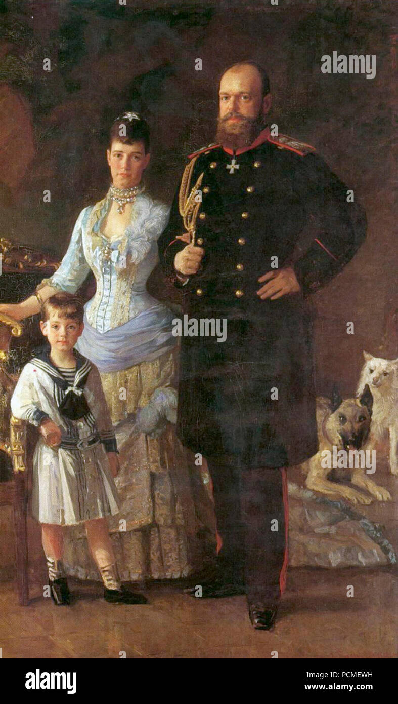 Alexander III with wife and son Stock Photo - Alamy