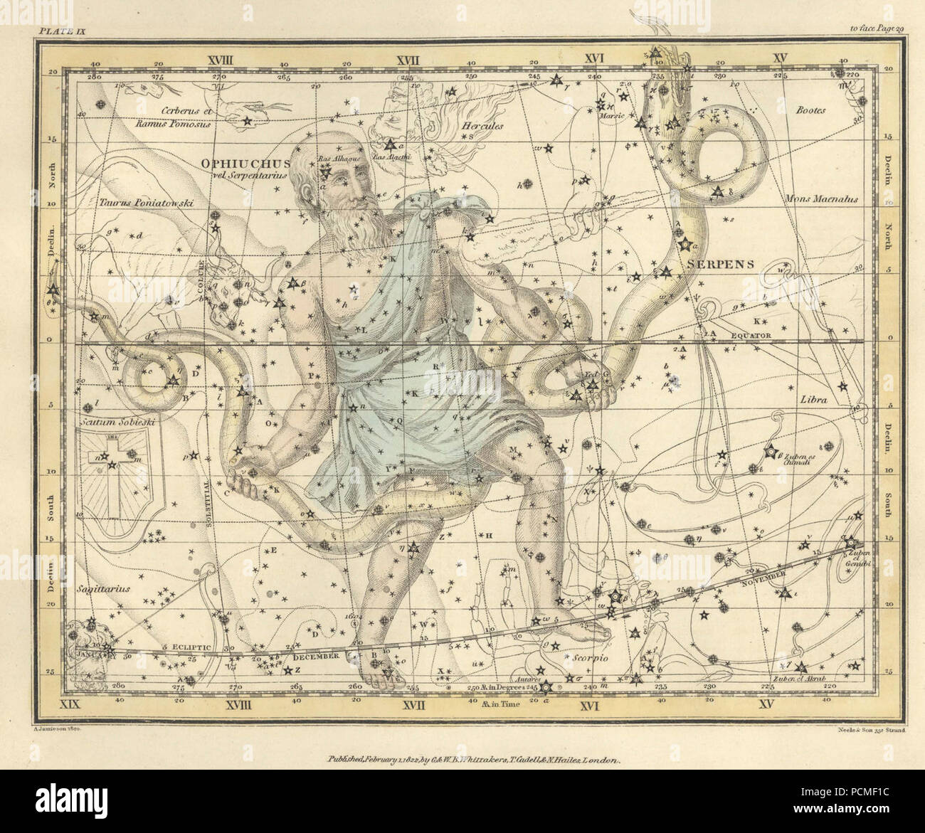 Alexander Jamieson Celestial Atlas-Plate 9 Stock Photo - Alamy