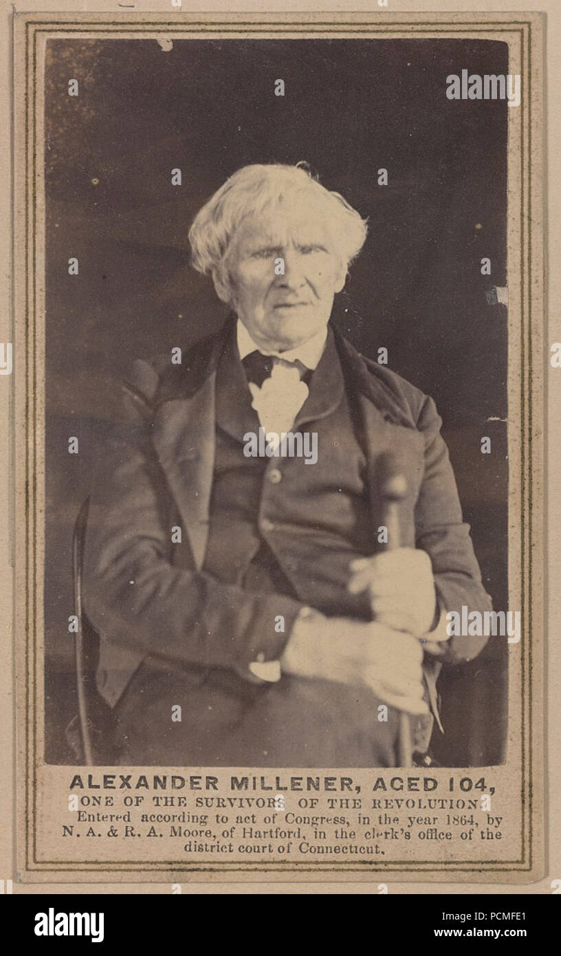 Alexander Millener, aged 104, one of the survivors of the Revolution ...