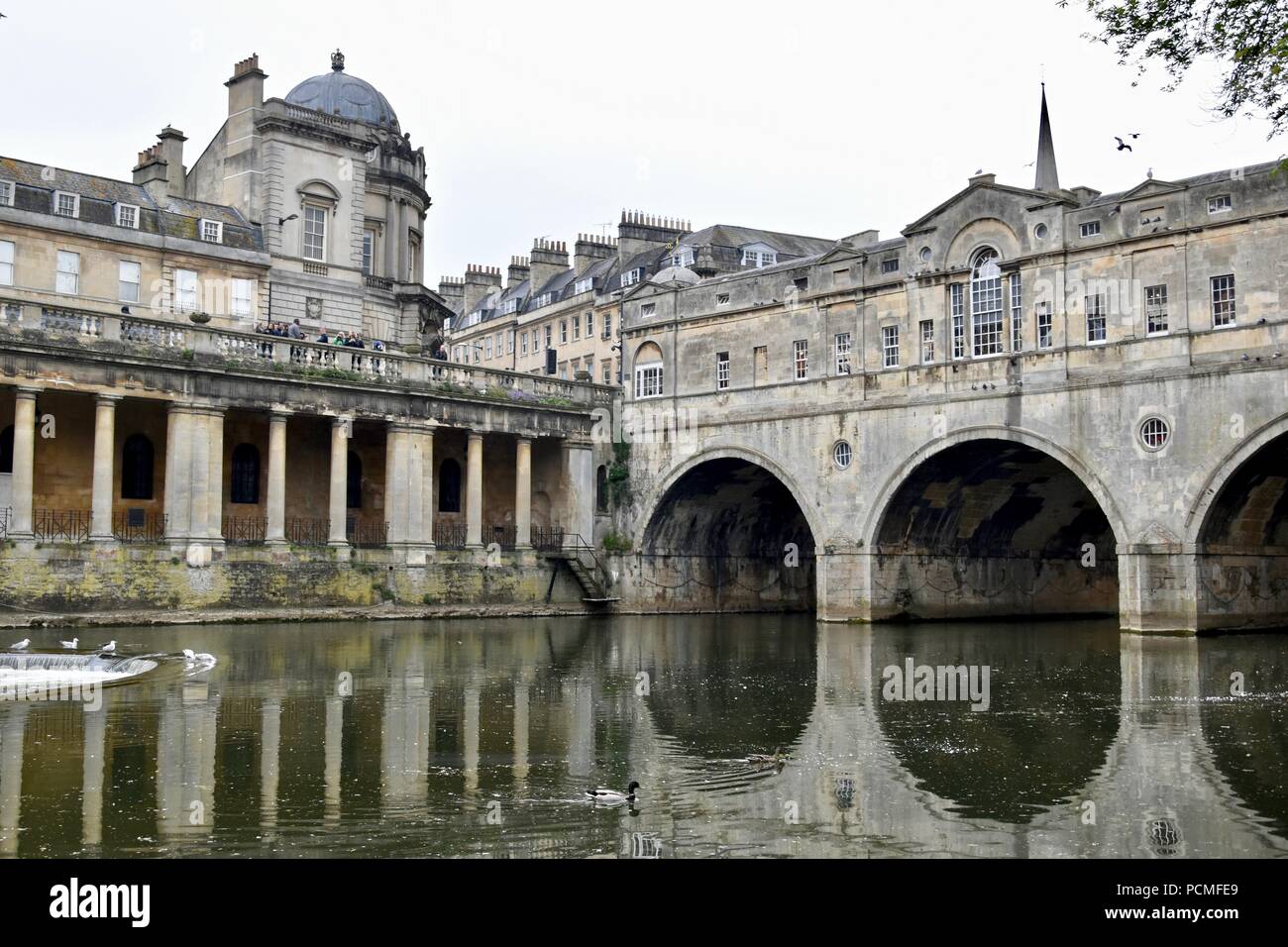 A view of Bath, Somerset, United Kingdom. Featuring the Roman Baths ...
