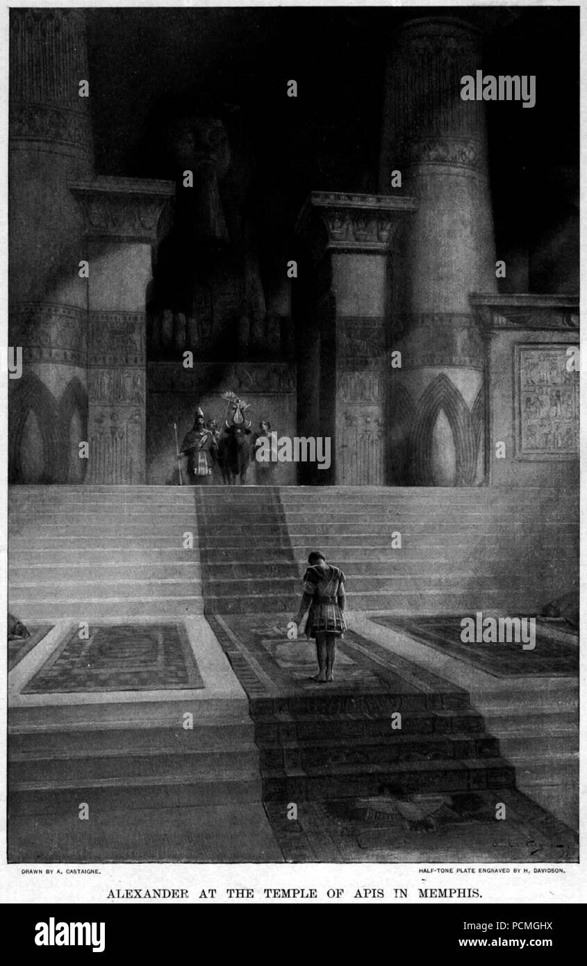 Alexander visits the Apis bull at the temple in Memphis by Andre ...