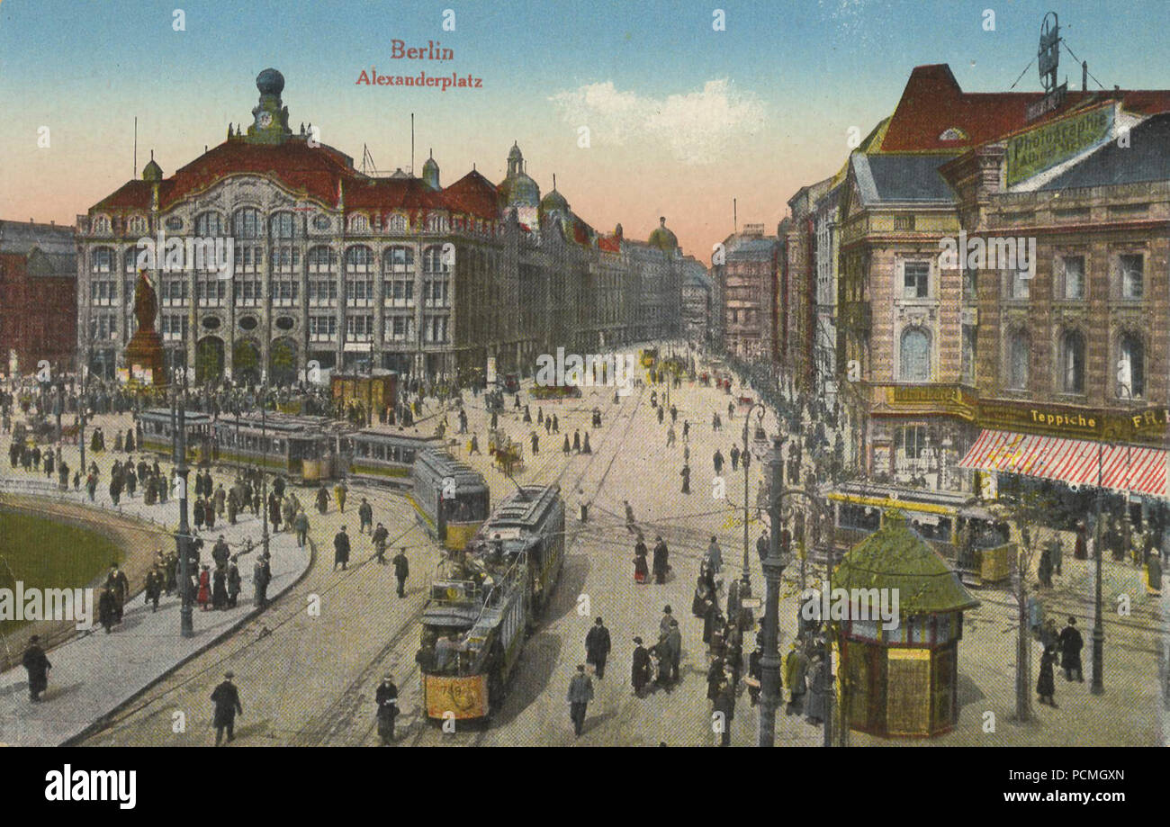 Alexanderplatz um 1900 Stock Photo - Alamy