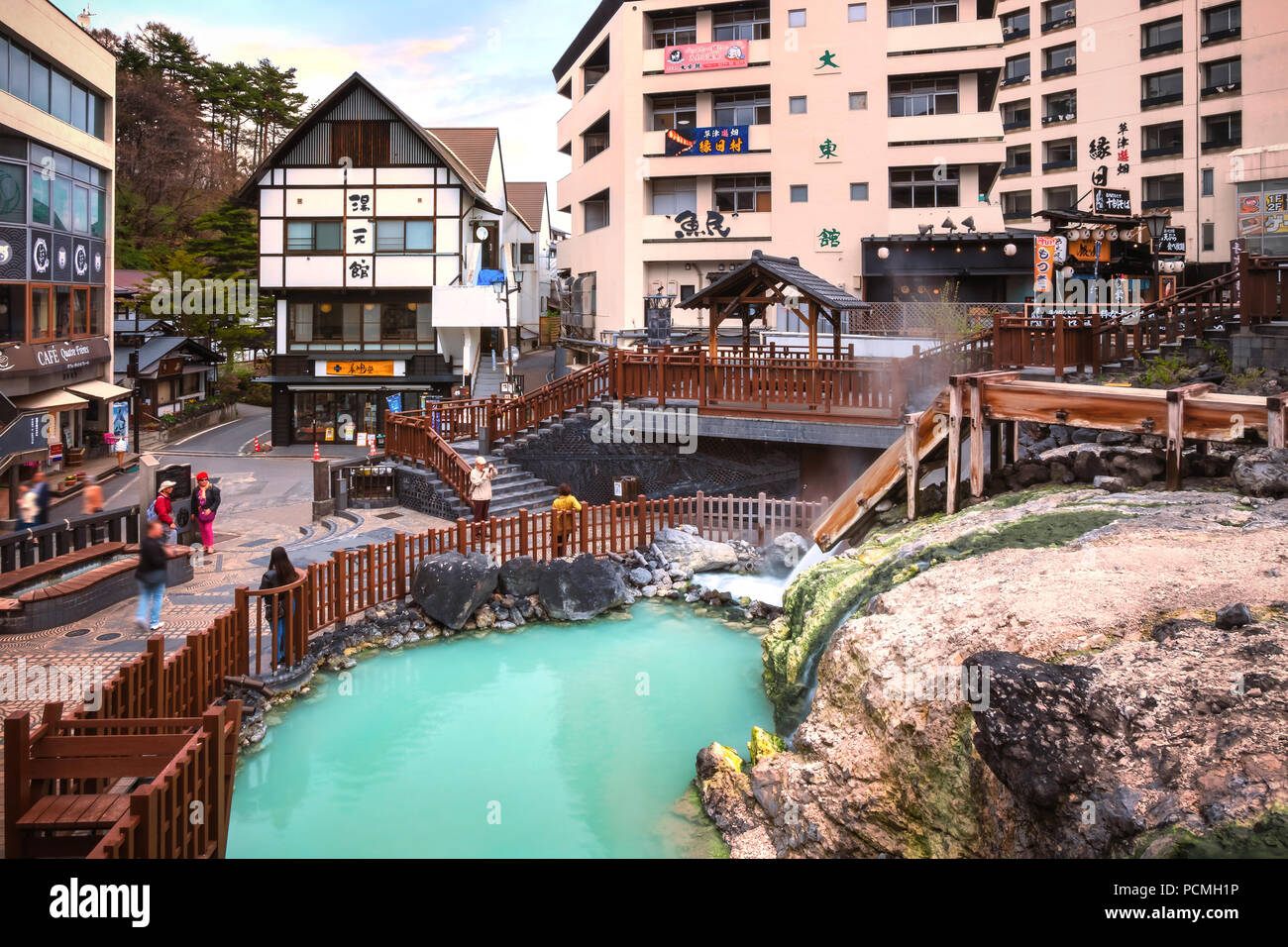 Yubatake Hotspring at Kusatsu Onsen in Gunma ,Japan GUNMA, JAPAN ...