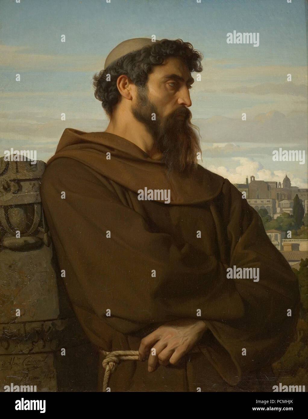 Alexandre Cabanel - The Roman Monk Stock Photo - Alamy