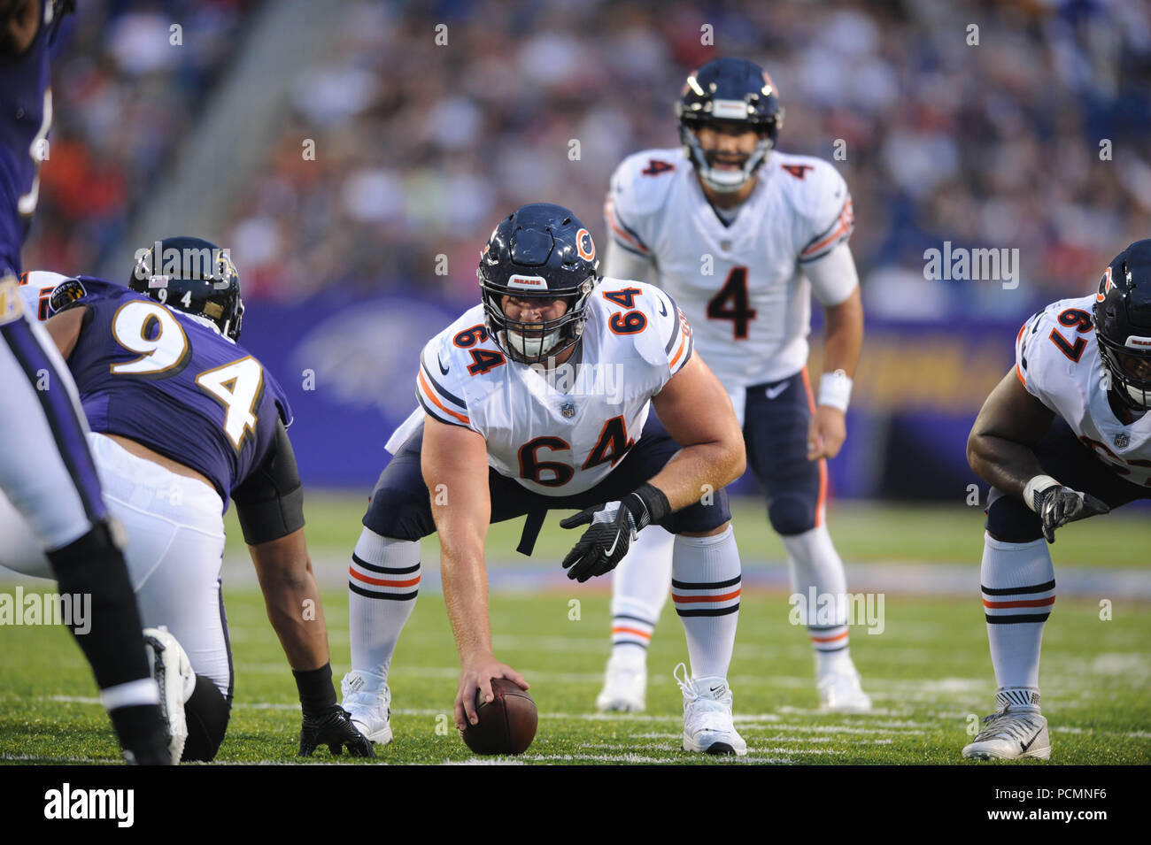 August 2nd, 2018: Bears #64 Eric Kush during the Chicago Bears vs ...