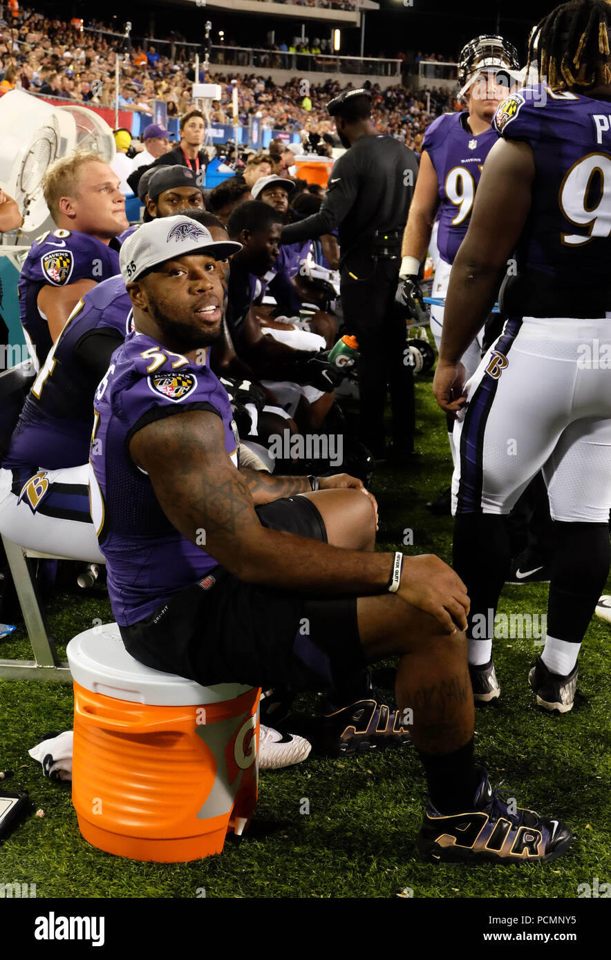 August 2nd, 2018: Ravens #55 Terrell Suggs during the Chicago Bears vs ...