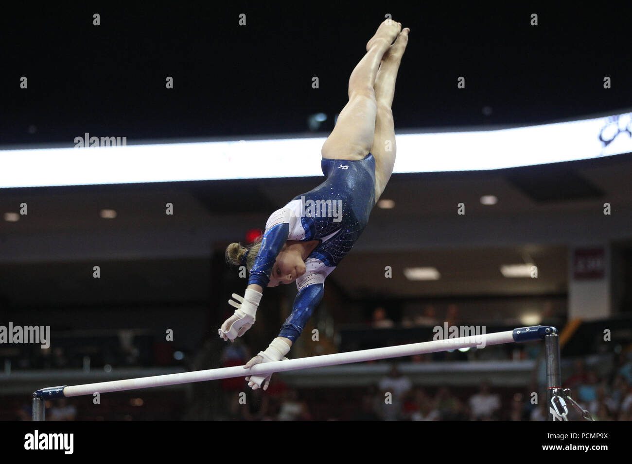 July 28, 2018: Gymnast Jade Carey competes during the 2018 GK U.S ...
