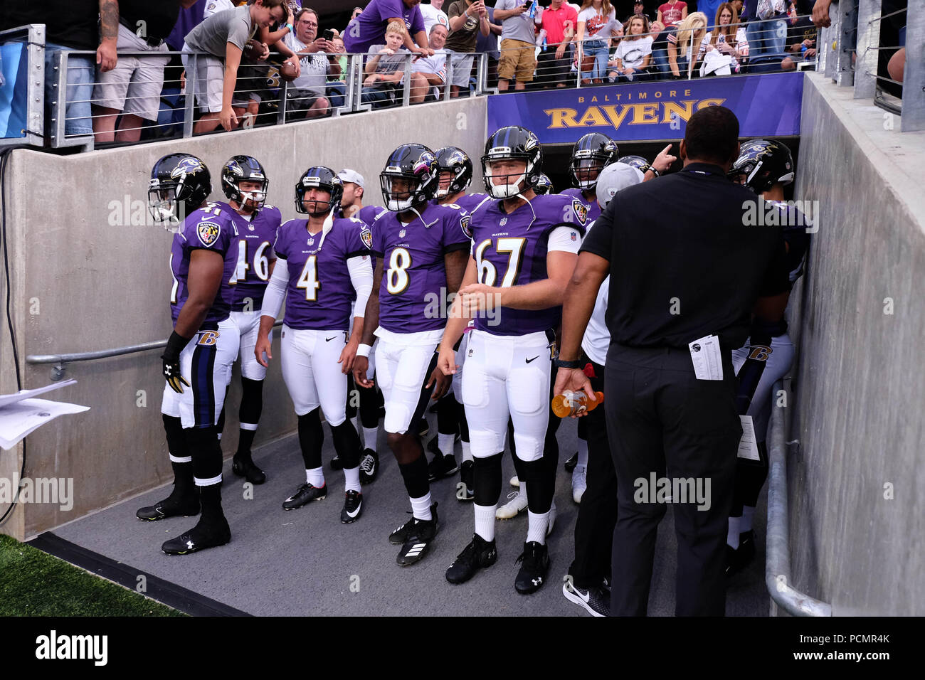 August 2nd, 2018: Ravens #8 Lamar Jackson during the Chicago Bears vs ...