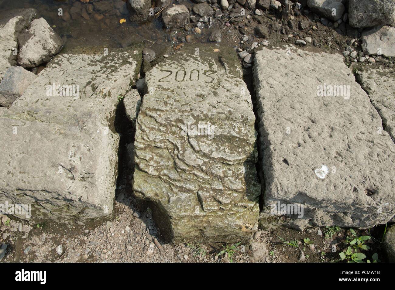 Dresden, Germany. 03rd Aug, 2018. So-called "Hungersteine" (lit ...