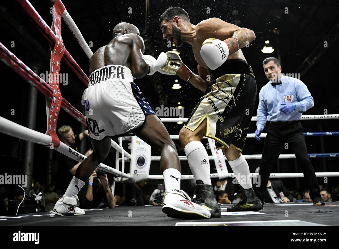Technology Park, Sydney, Australia. 3rd Aug, 2018. IBF World Super Featherweight Title Fight ...