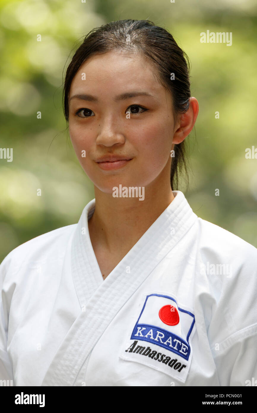 Japanese Karate athlete Rika Usami attends the opening ceremony for ...
