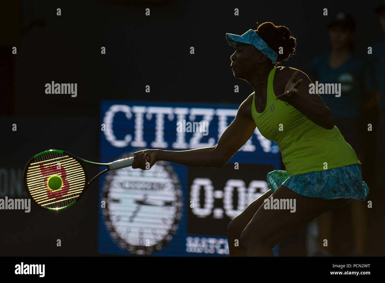 August 2, 2018: Venus Williams (USA ) defeated Heather Watson (GBR) 6-4 ...