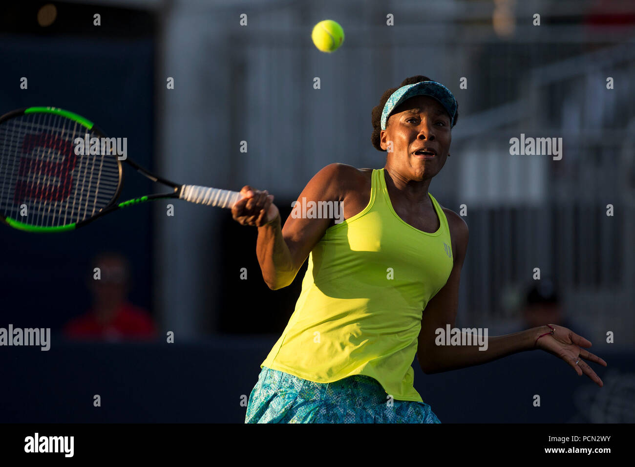 August 2, 2018: Venus Williams (USA ) defeated Heather Watson (GBR) 6-4 ...