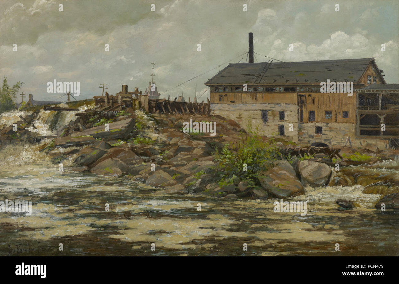 Alexis Jean Fournier - Farnham's Mill at St. Anthony Falls, Minneapolis ...