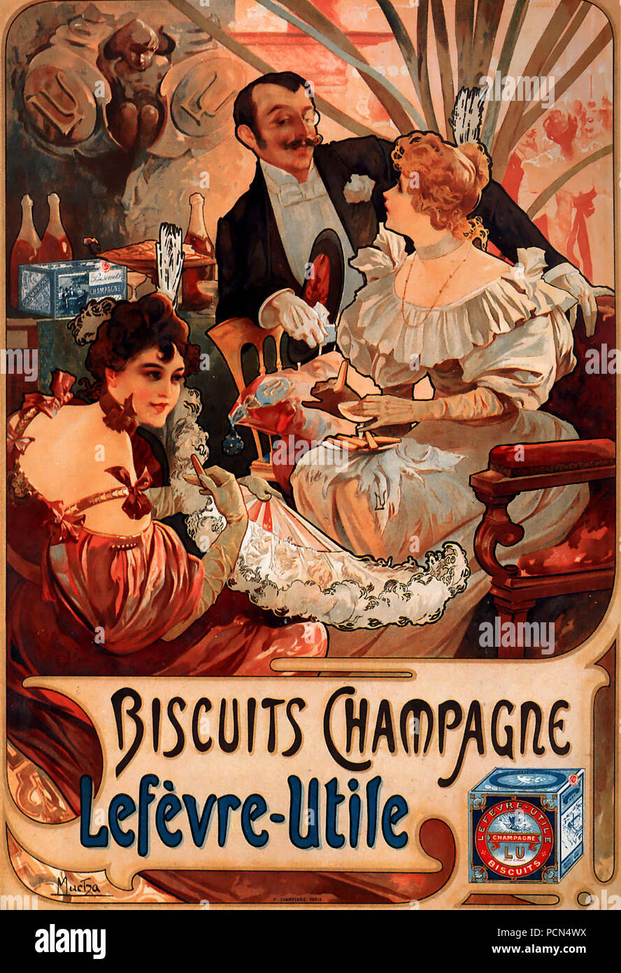 Alfons mucha champagne hi-res stock photography and images - Alamy