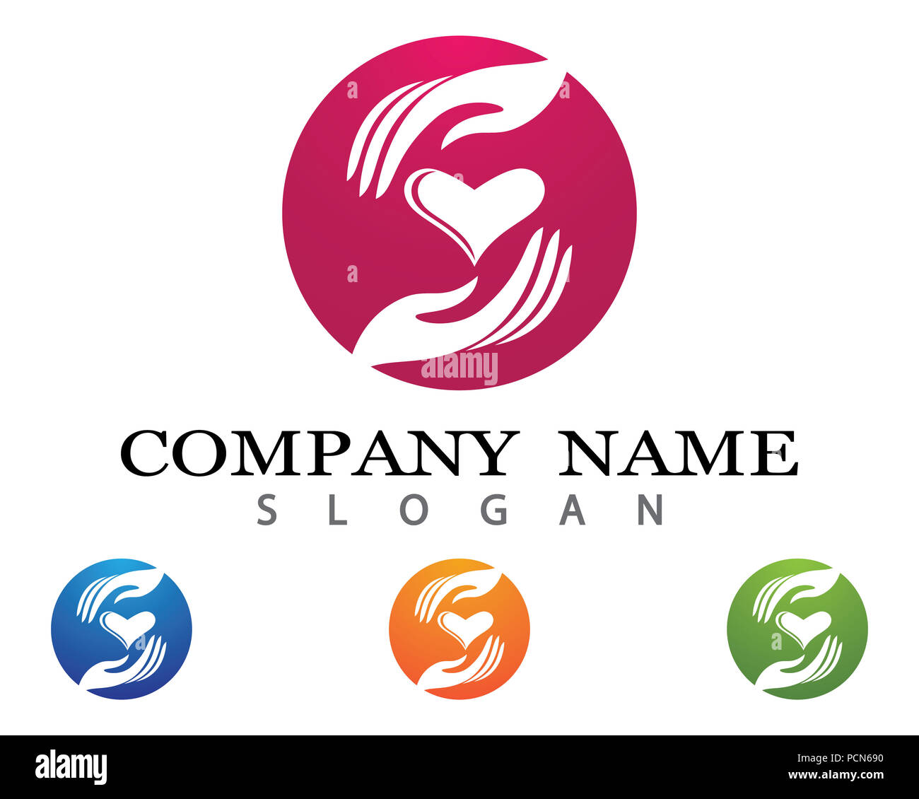 Hand Care Logo Template vector icon Business Stock Photo - Alamy