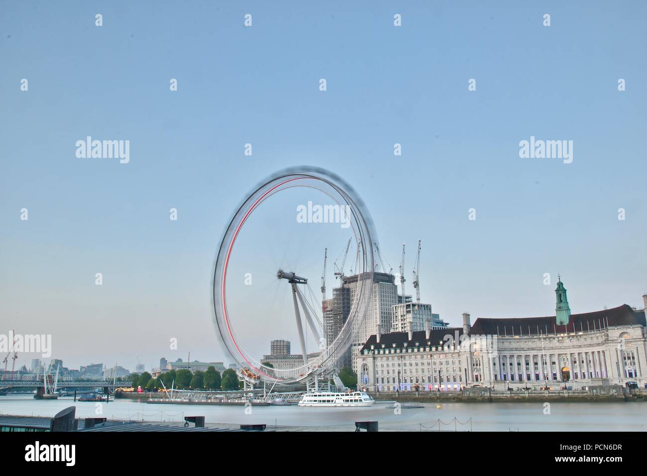 Spinning London Eye long-exposure, London, United Kingdom Stock Photo ...