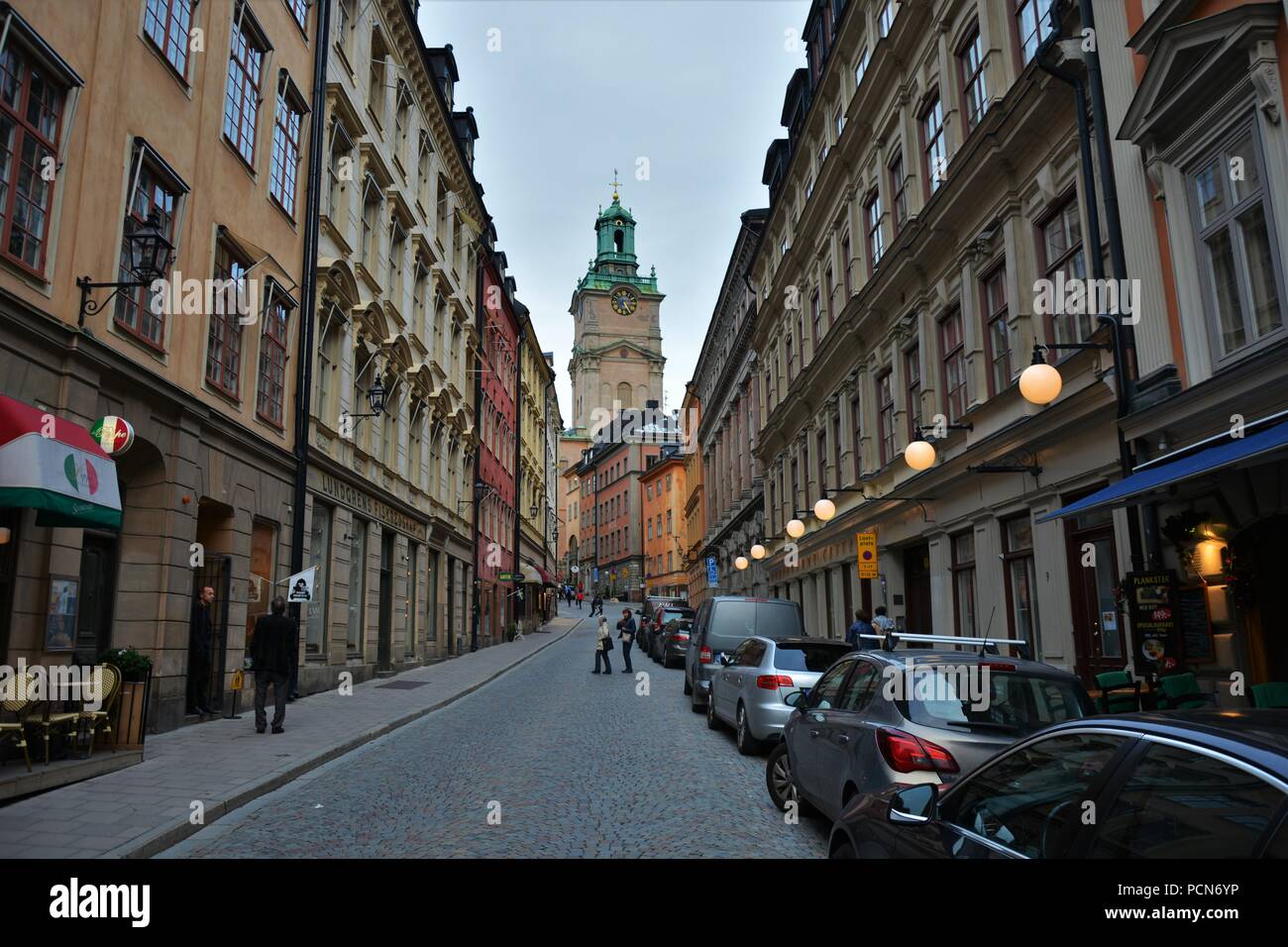 Random street view in Gamla Stan Stock Photo - Alamy