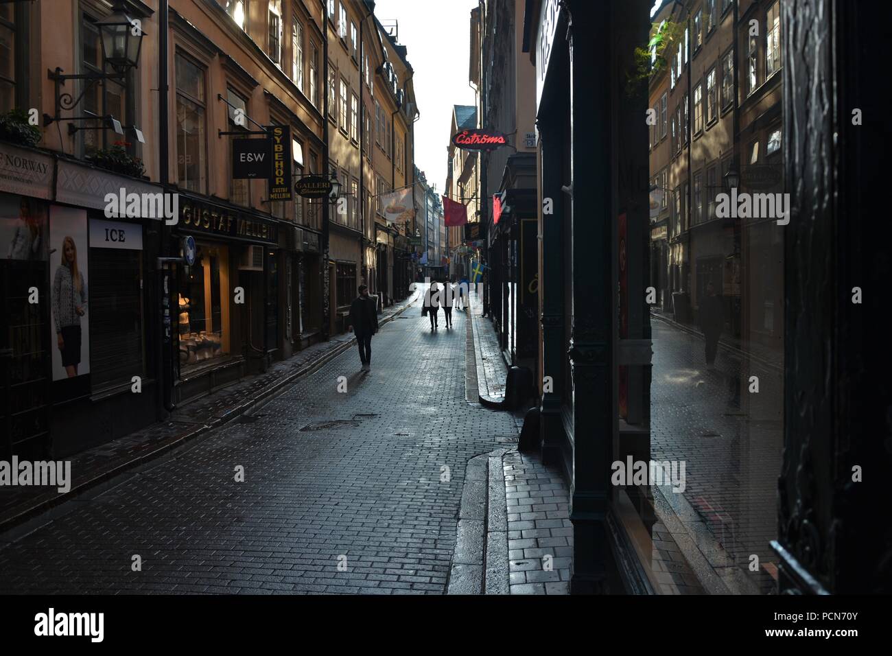 Random street view in Gamla Stan Stock Photo - Alamy