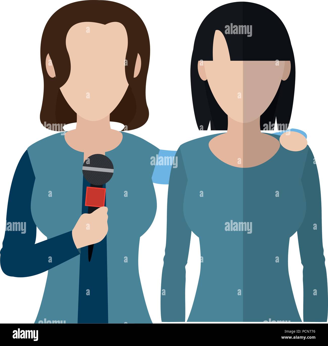 Women reporters Stock Vector Images - Alamy