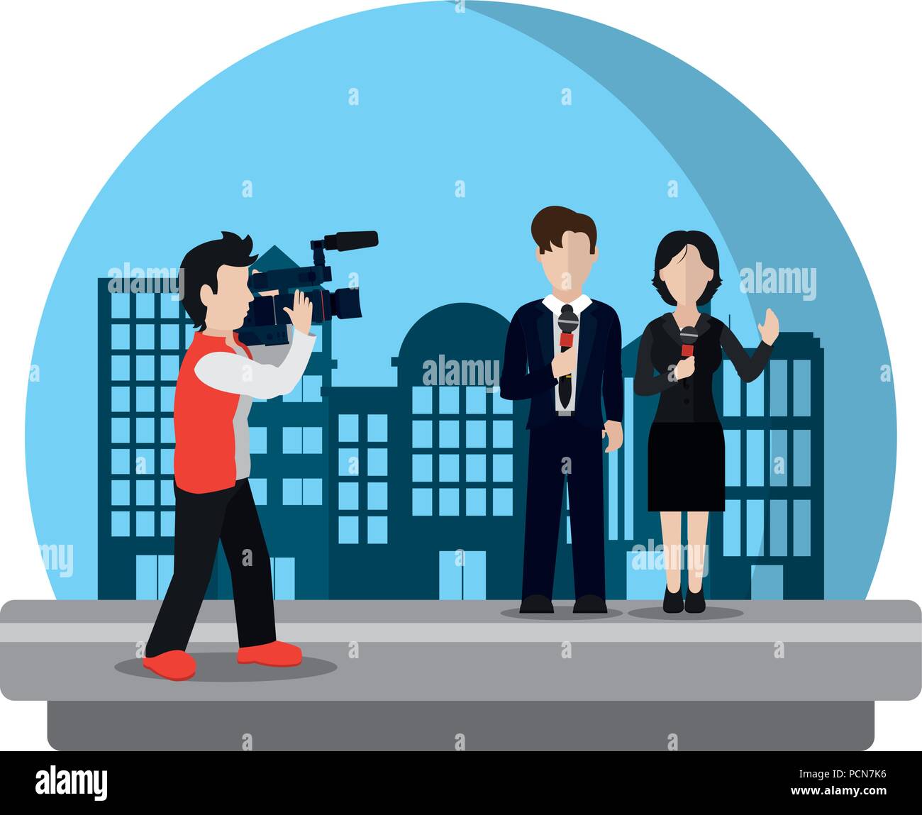 Live tv reporters Stock Vector Images - Alamy