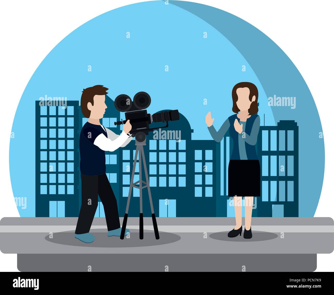 Film cinematographer Stock Vector Images - Alamy