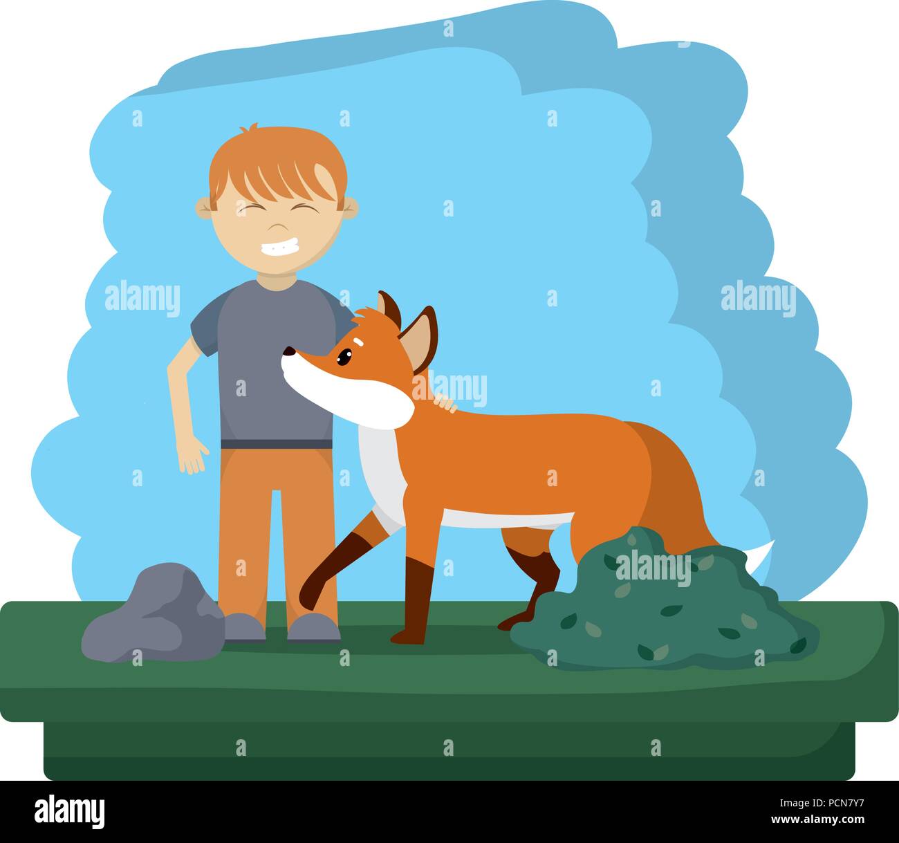 Boy fox Stock Vector Images - Alamy