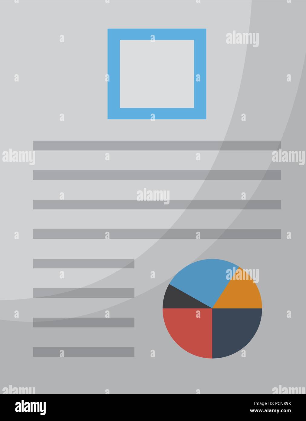 financial document report pie chart vector illustration Stock Vector ...