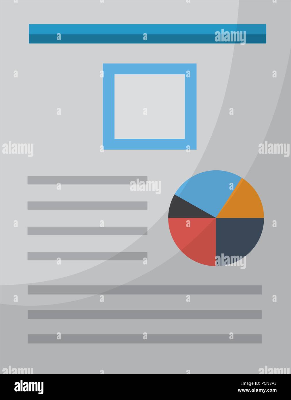 financial document report pie chart vector illustration Stock Vector ...