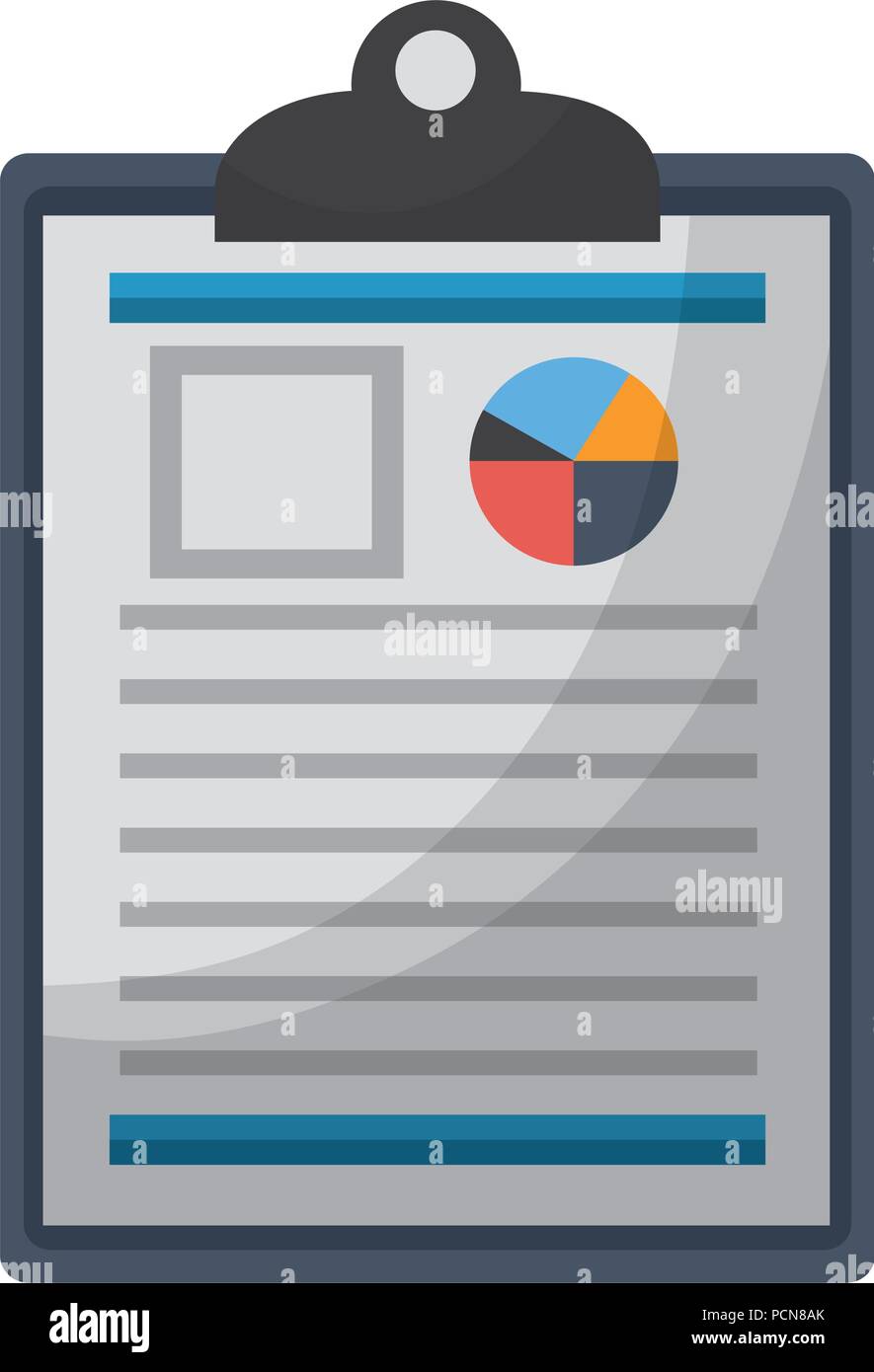 office clipboard document report diagram vector illustration Stock ...