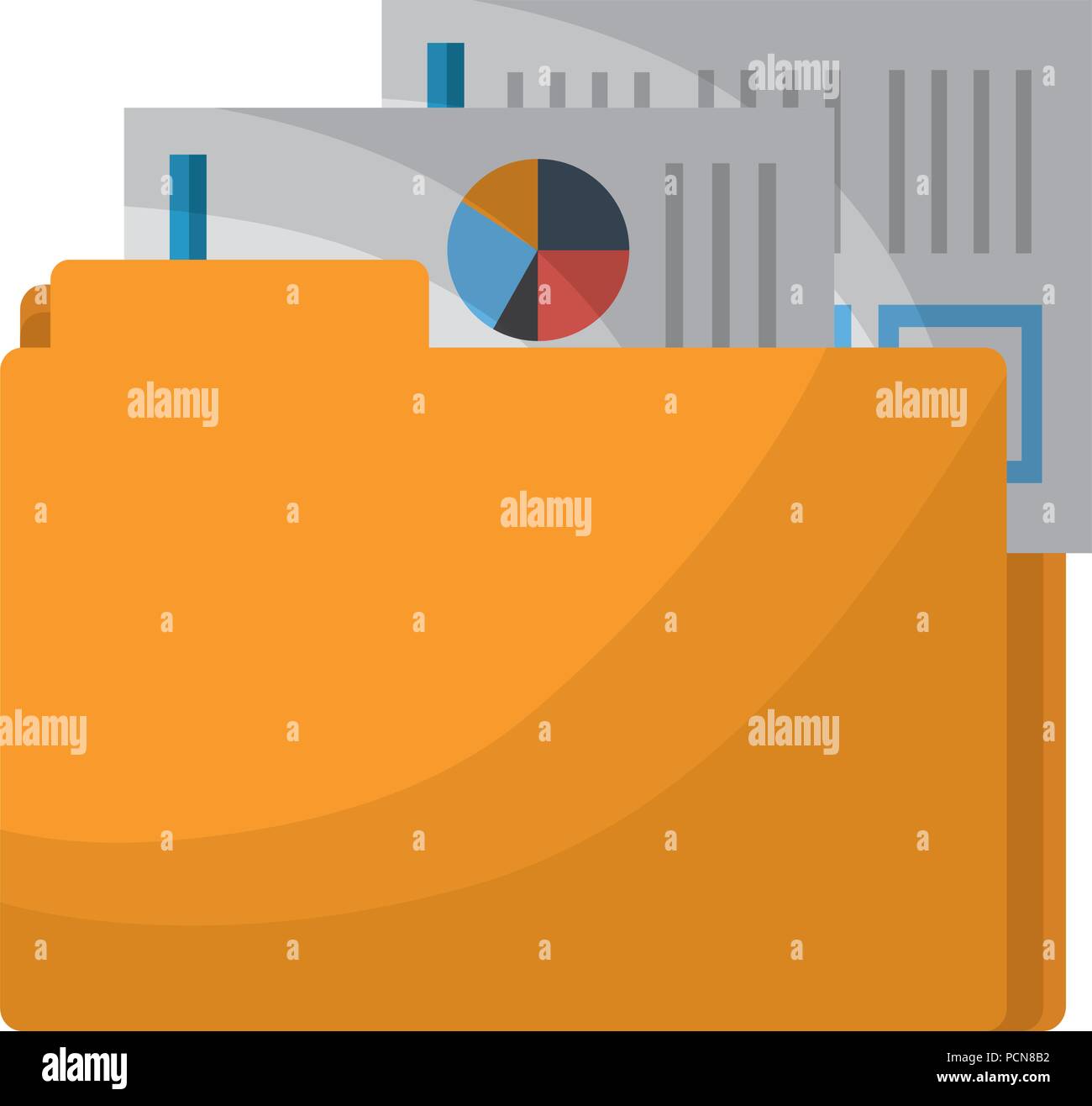 office folder file documents financial data vector illustration Stock ...