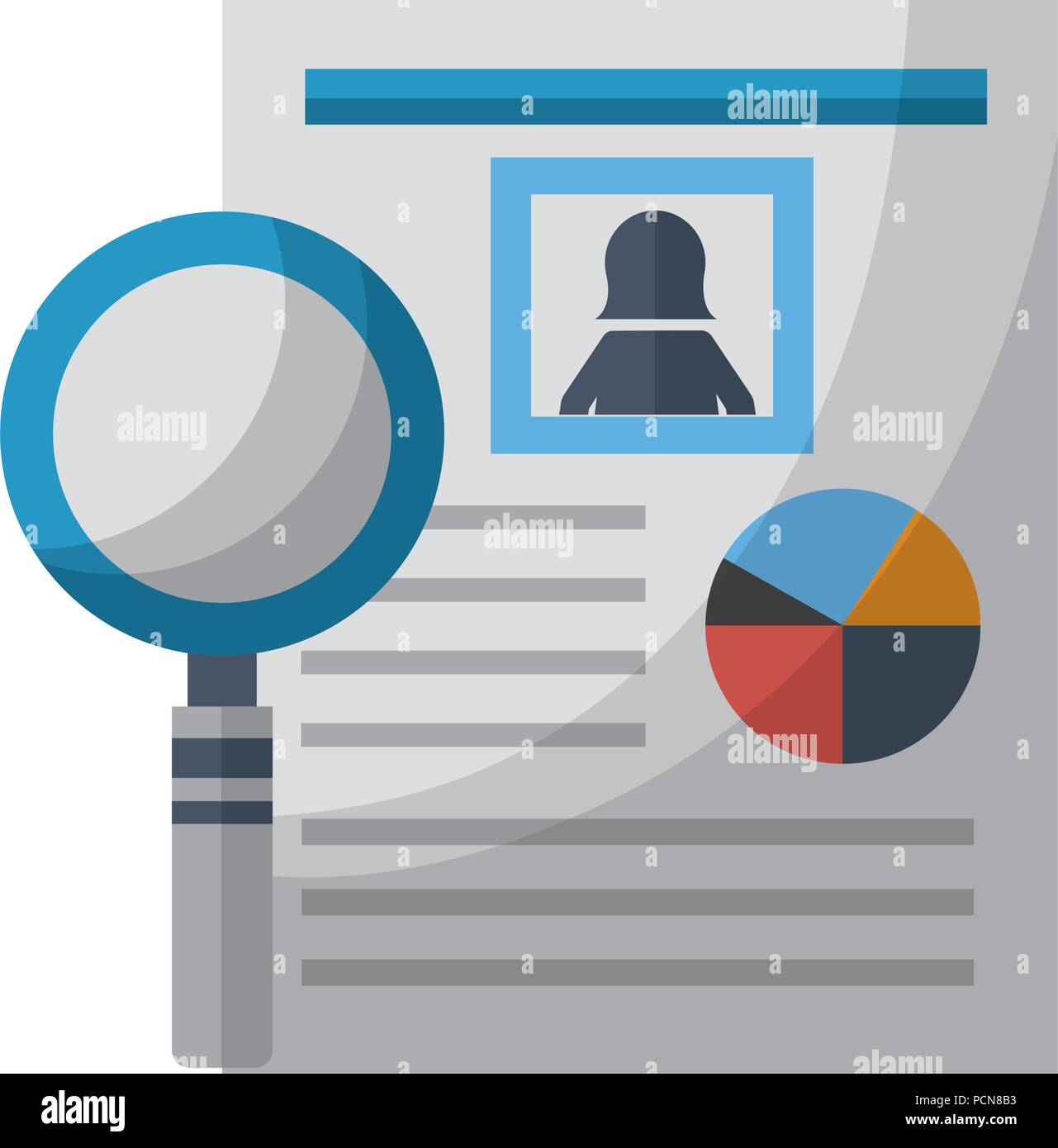 human resources document personal information vector illustration Stock ...