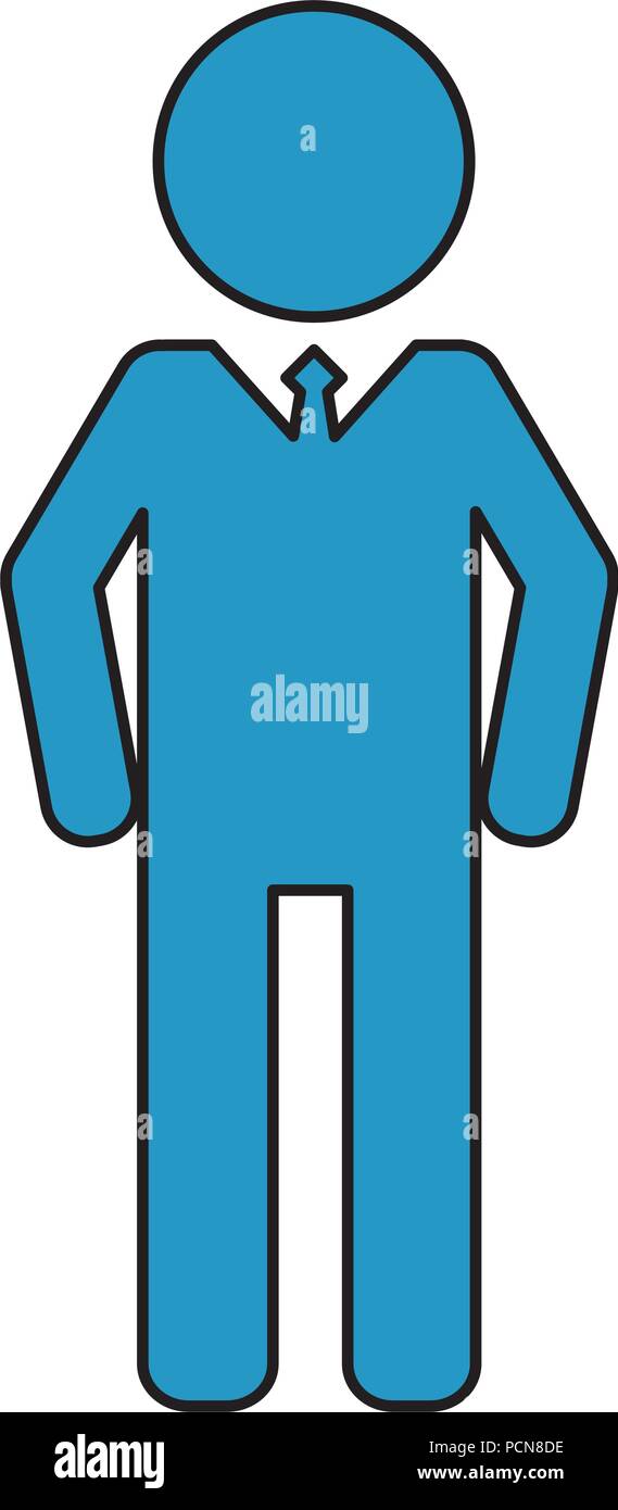 male pictogram user person icon vector illustration Stock Vector Image ...