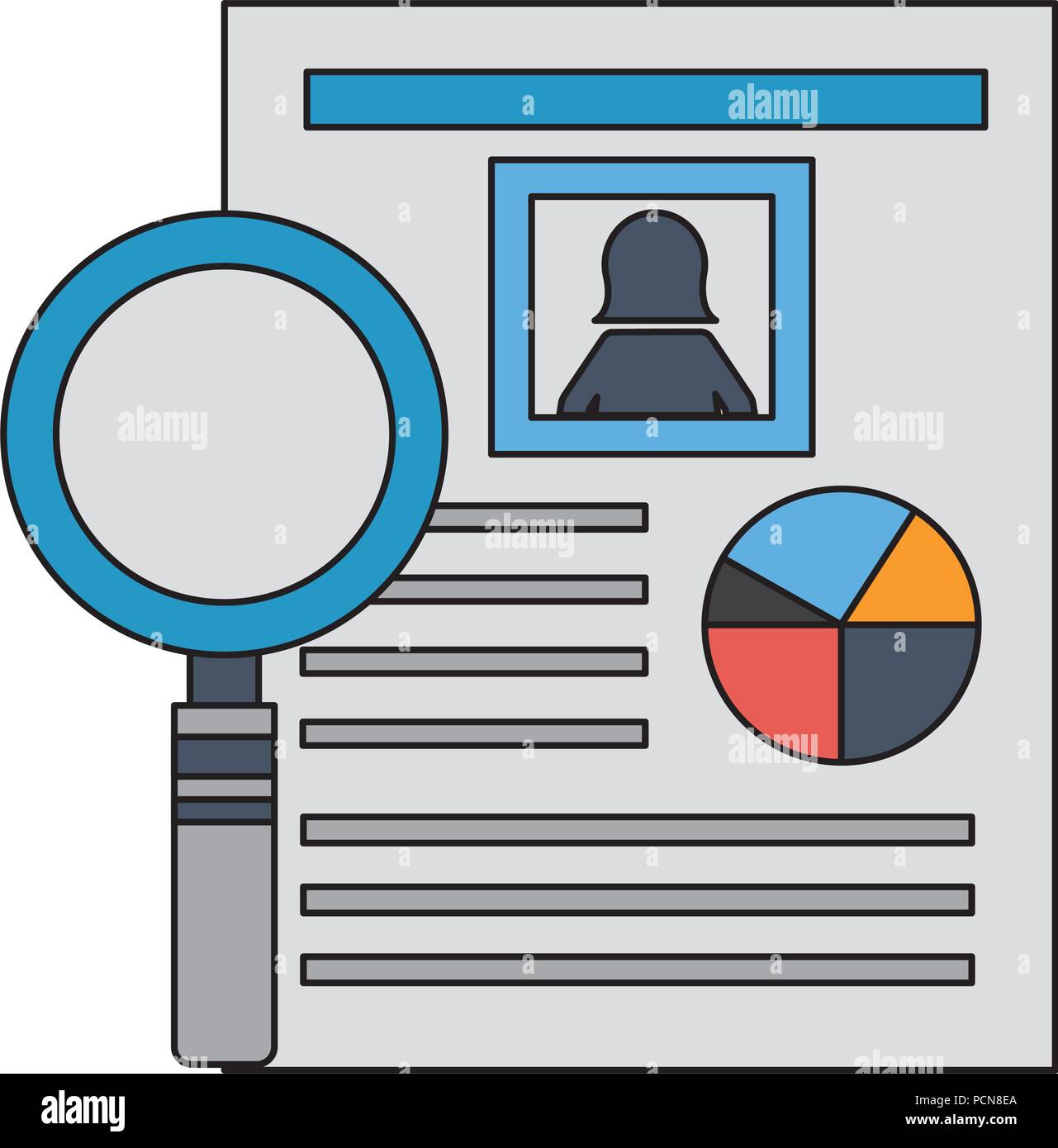 human resources document personal information vector illustration Stock ...