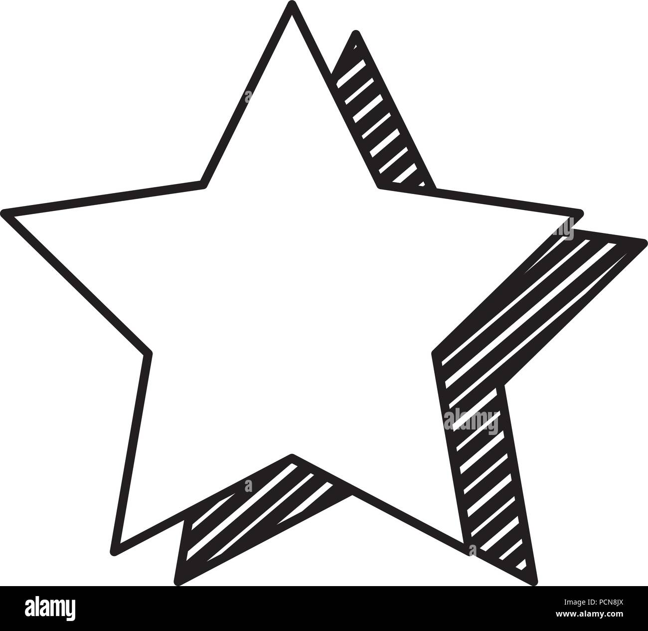 line creative star symbol insignia style Stock Vector Image & Art - Alamy