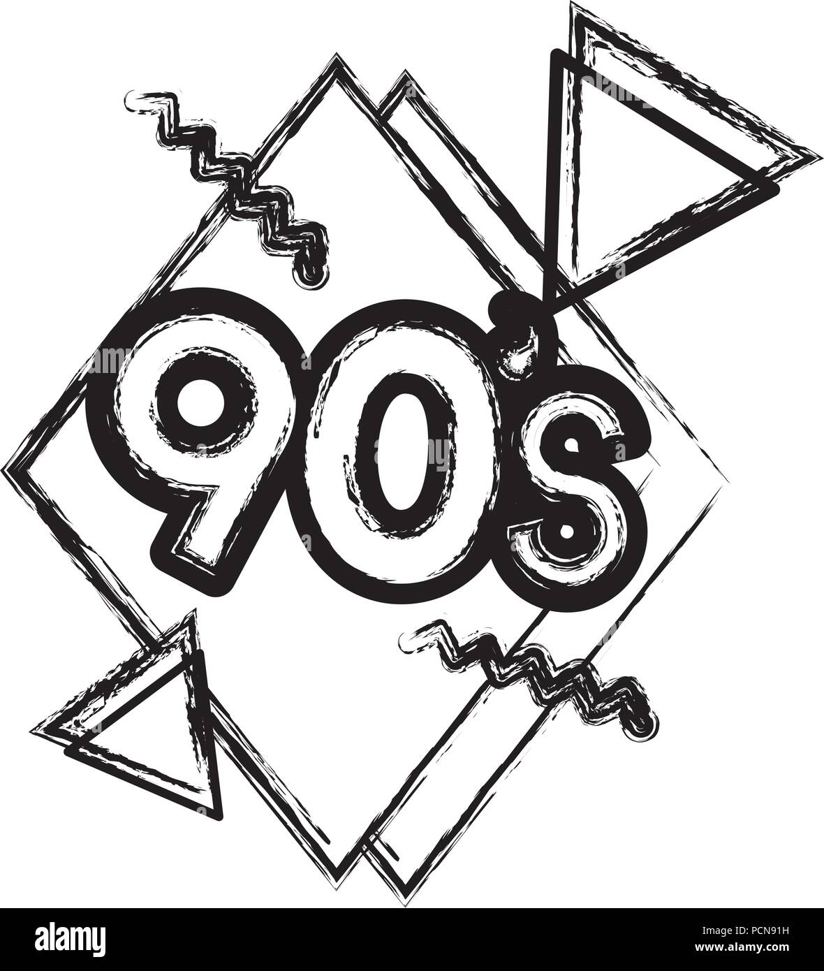 grunge trendy retro 90s art style Stock Vector Image & Art - Alamy