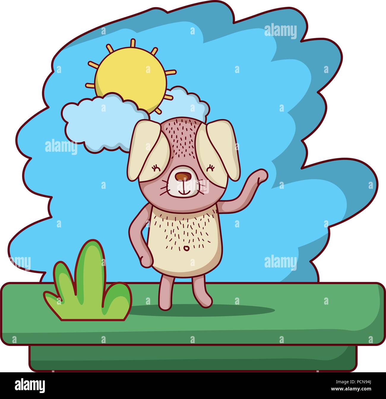 Hand up dog Stock Vector Images - Alamy