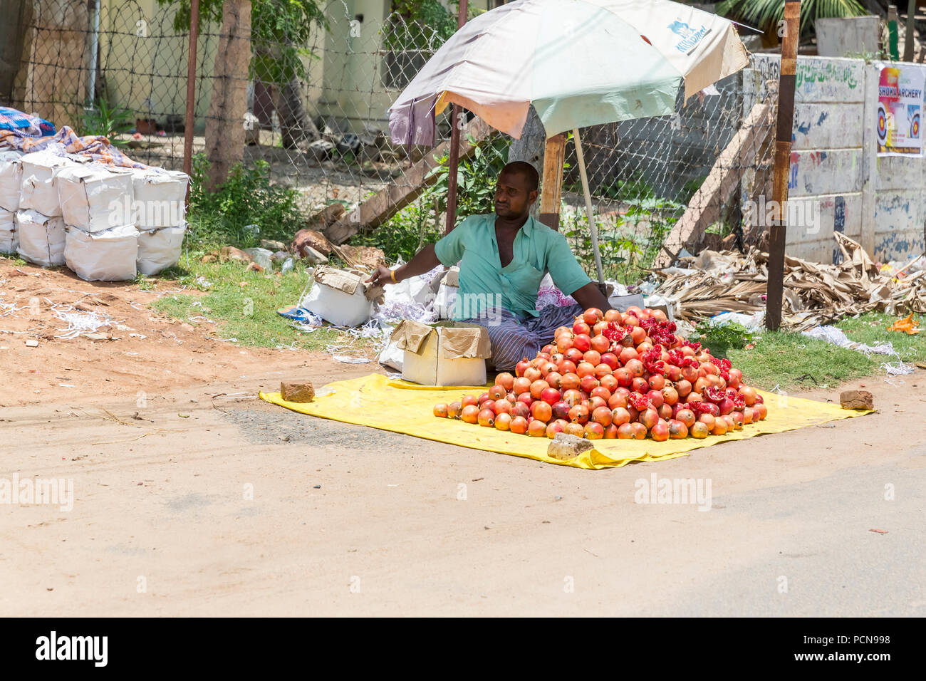 Pondichery Puducherry Tamil Nadu India September Circa 2017 Different Scenes Of Indian 