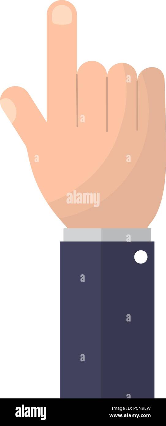 hand human pointing isolated icon vector illustration design Stock ...