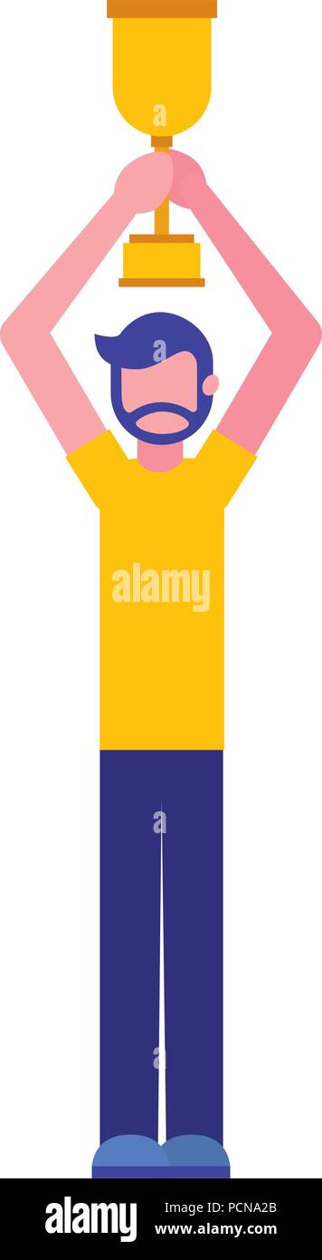 Trophy pose Stock Vector Images - Alamy