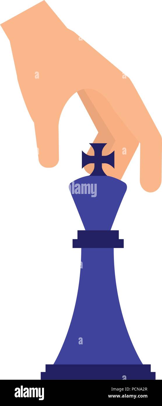 Hand playing chess checkmate Stock Vector Images - Alamy