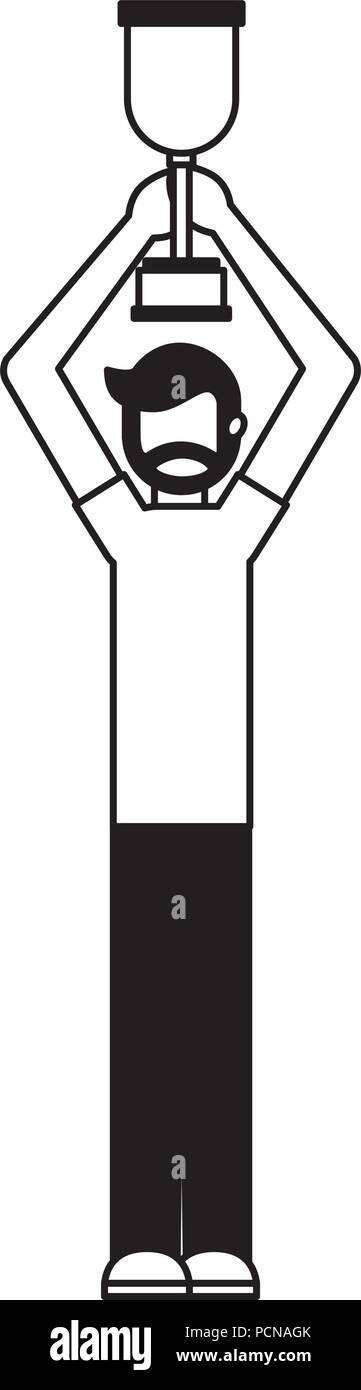 Trophy pose Stock Vector Images - Alamy