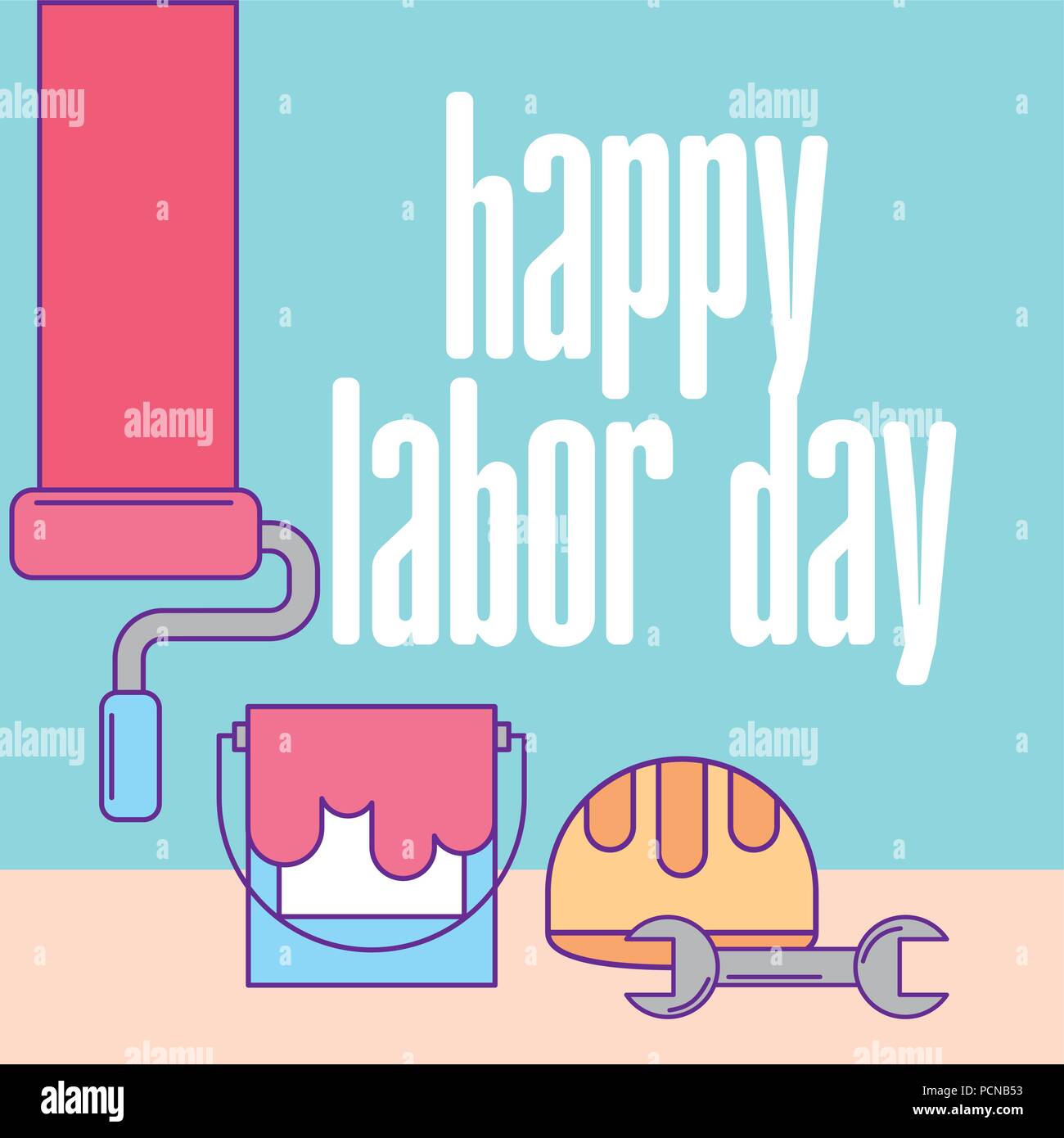 Hand hold hammer labor Stock Vector Images - Alamy