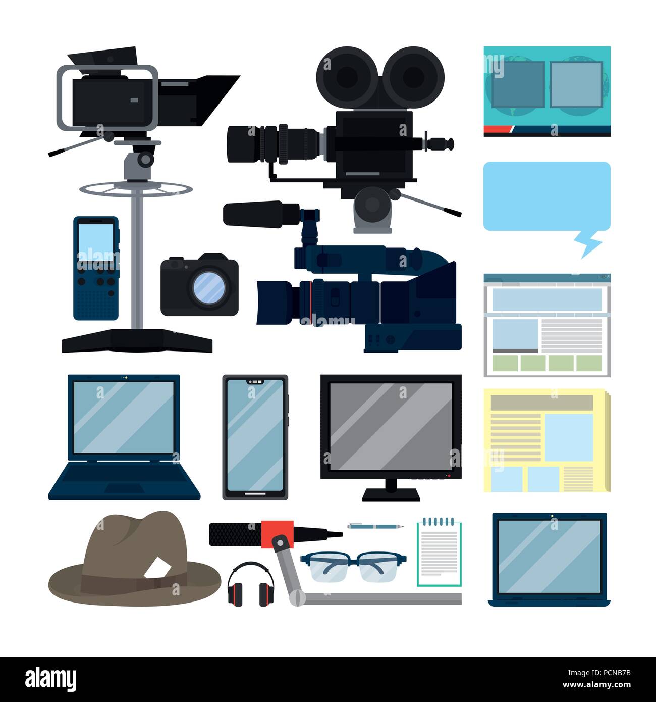 Set of journalism icons Stock Vector Image & Art - Alamy