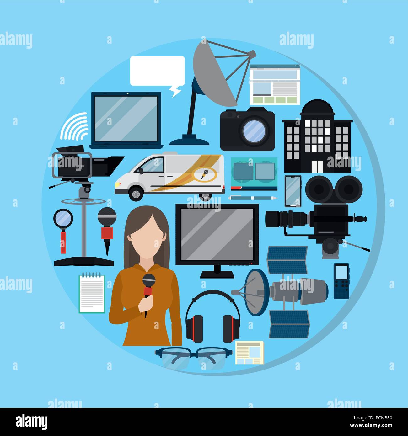 Set of journalism icons Stock Vector Image & Art - Alamy